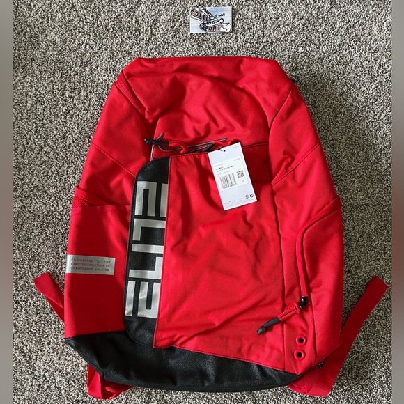Nike | Bags | Authentic New Nike Elite Pro Hoops Backpack Red Black ...